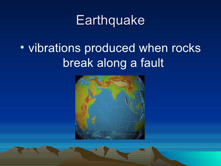 Earthquake Vocabulary
