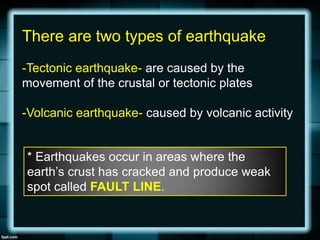 Earthquakes and Fault Grade 8 | PPTX