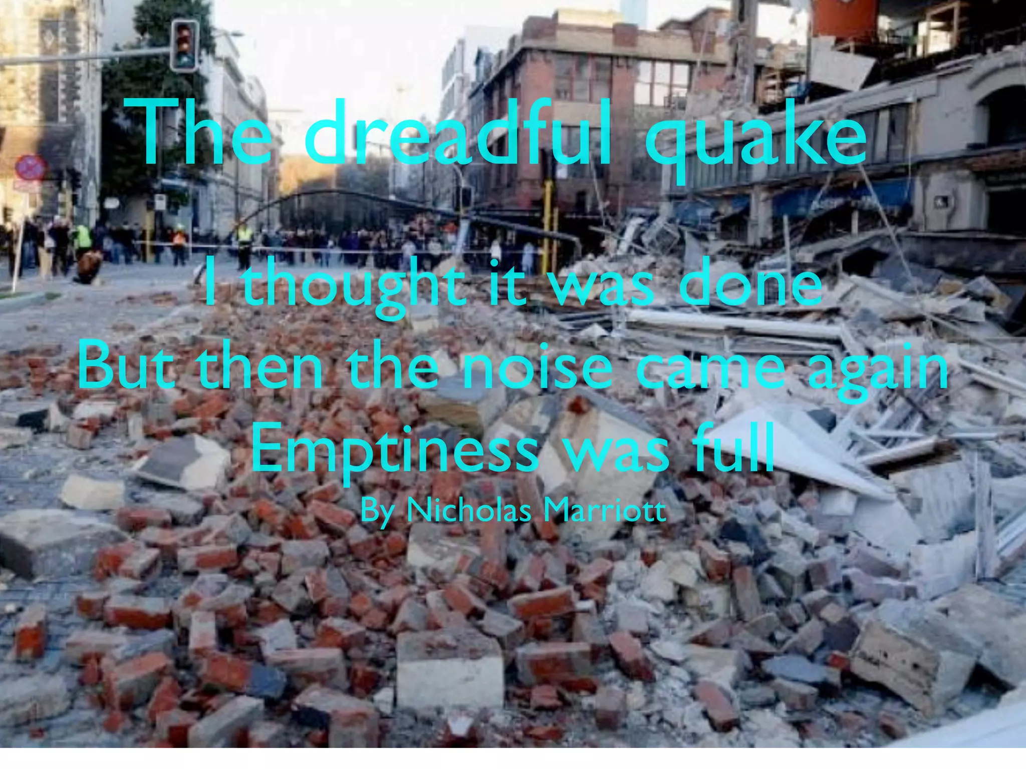 Earthquake poetry - 8B | PPT