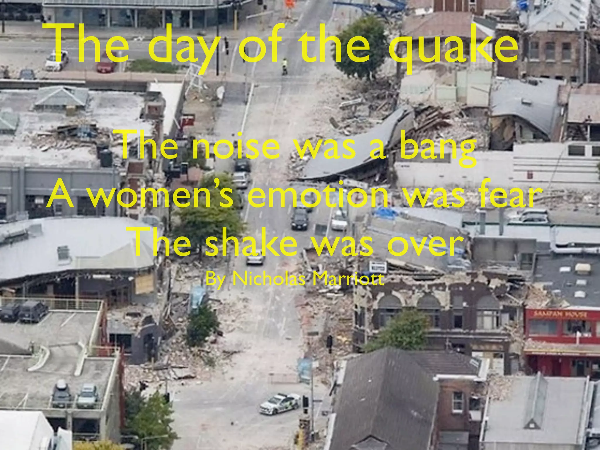 Earthquake poetry - 8B | KEY