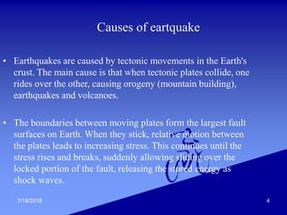 Earthquake and causes of earthquake | PPTX
