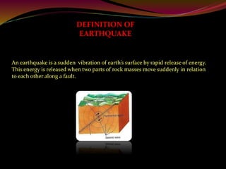 Earthquake b.sc. sem. i paper i final | PPT