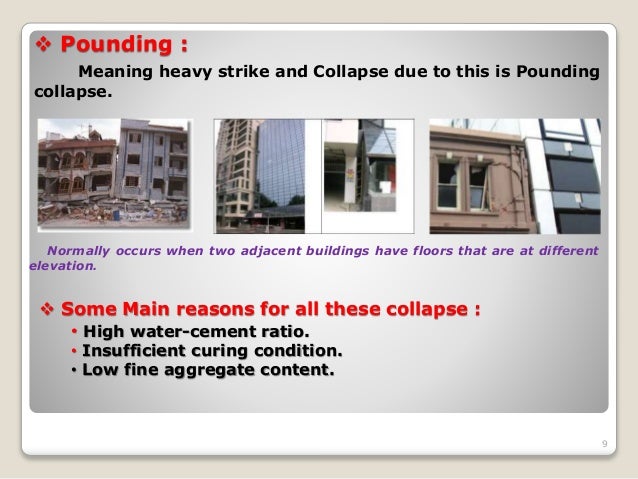 Earthquake collapse pattern