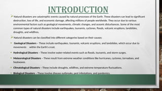 Natural Disasters - Earthquake & Cyclone | PPTX