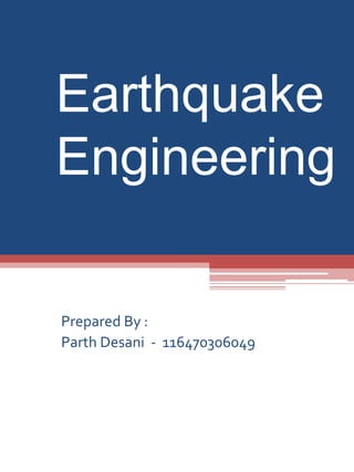 Earthquake engineering | PPTX