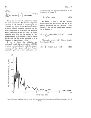 Earthquake ground motion and response spectra (Bijan Mohraz, Fahim ...