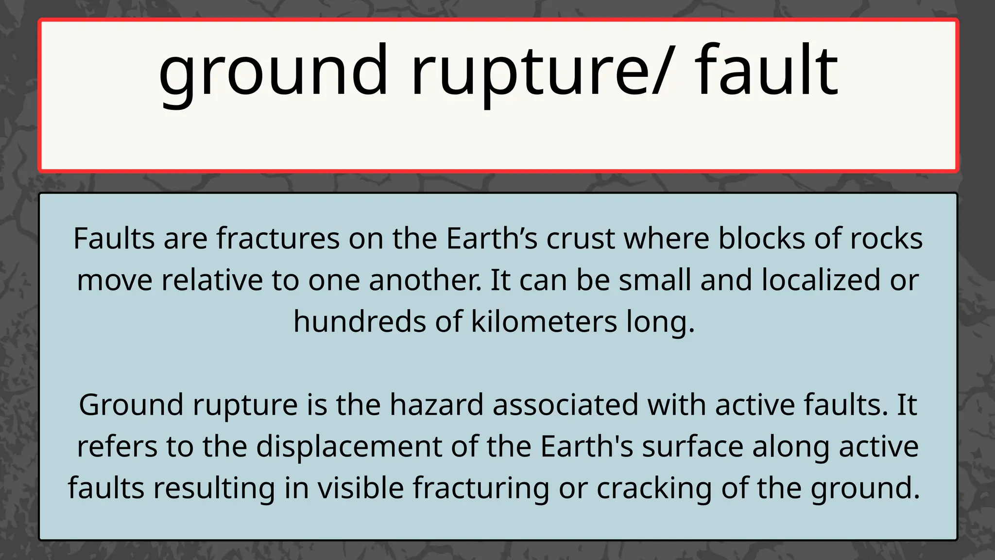 Disasters of Earthquakes and Types of Earthquakes | PPTX