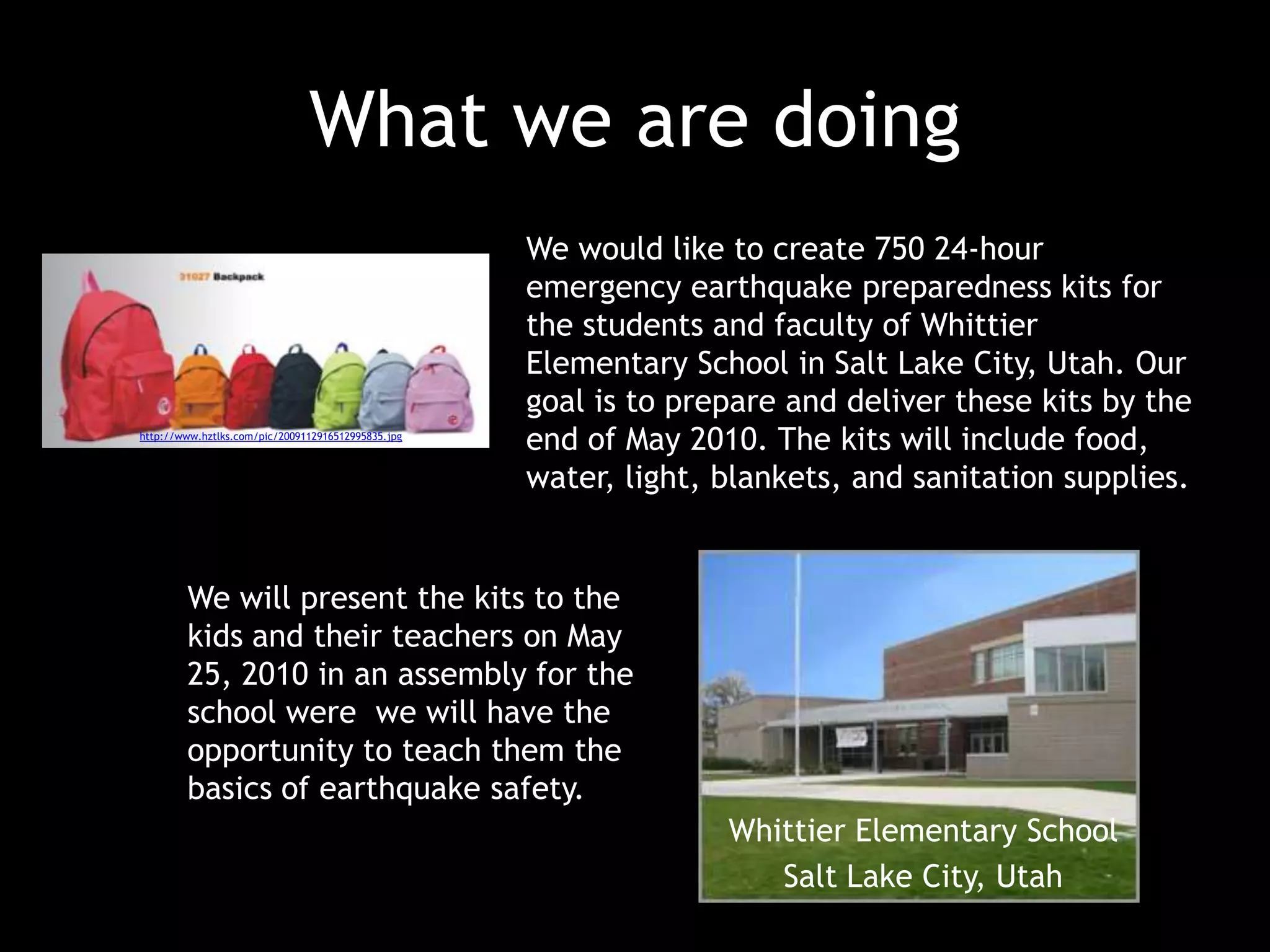 Earthquake Kits For Kids | PPTX