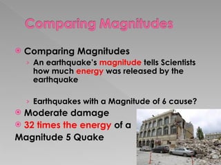 Earthquake Notes Notes for students and teacher | PPT
