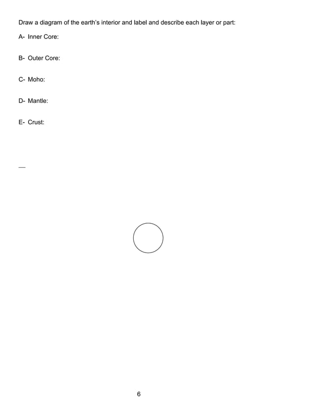 Earth Quake Outline | DOC | Geology | Science