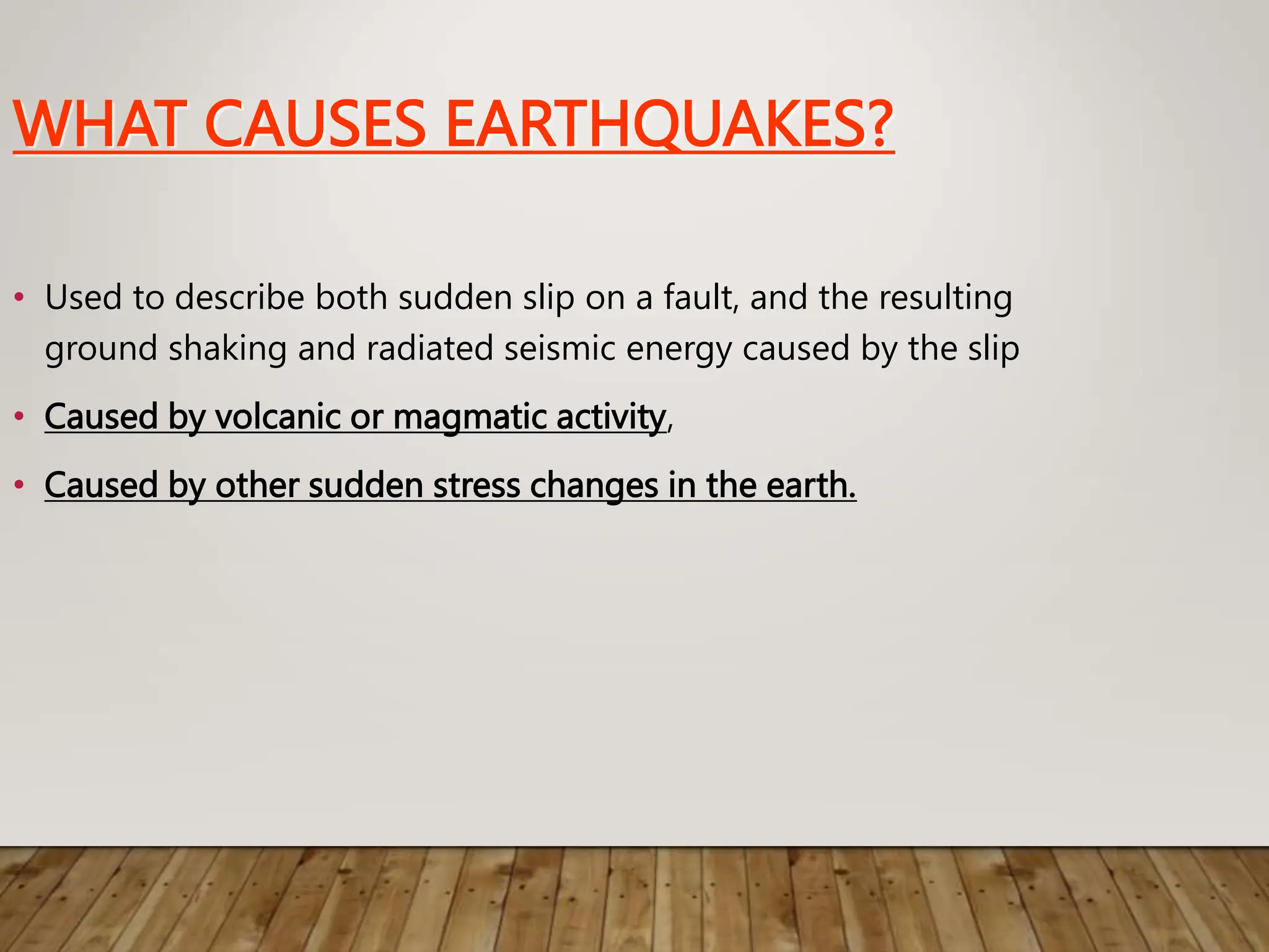 Earthquake PPT. ppt for grade 9 sciences | PPT