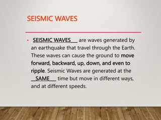 Earthquake PPT. ppt for grade 9 sciences | PPT