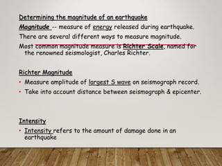 Earthquake PPT. ppt for grade 9 sciences | PPT