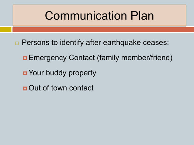 Earthquake preparedness ppt | PPTX