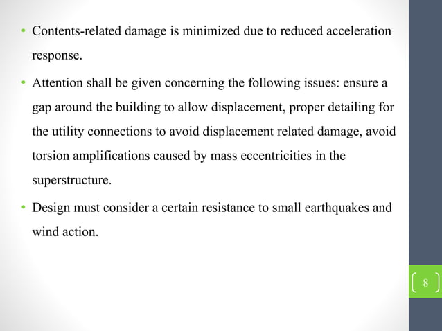 Earthquake protection of buildings by seismic isolation | PPT
