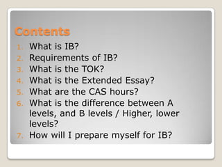 IB presentation | PPT