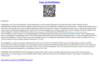 Earthquake Reflection | PDF
