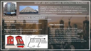 Earthquake Resistance Structures | PPTX