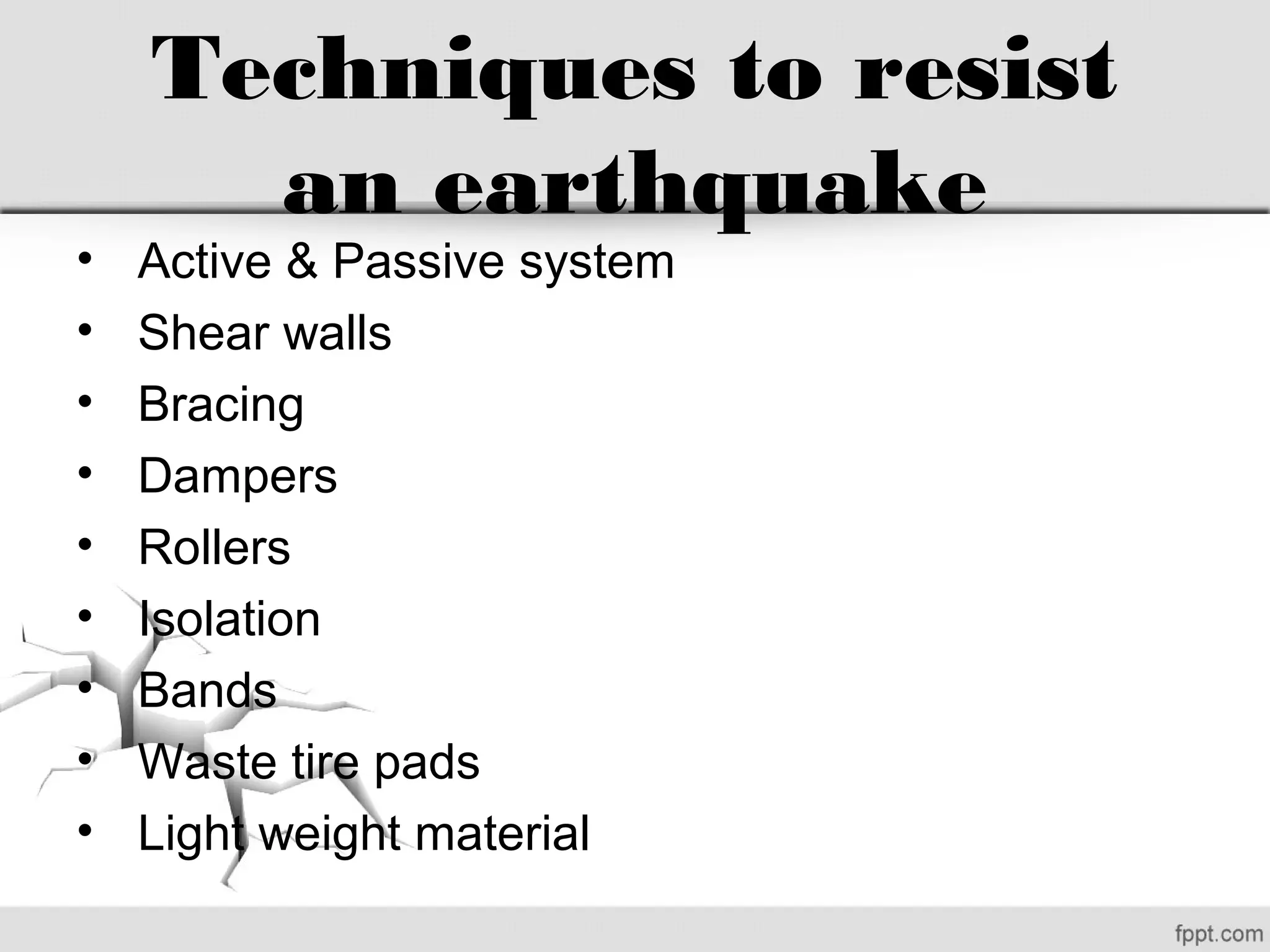 Earthquake resistance structures | PPT