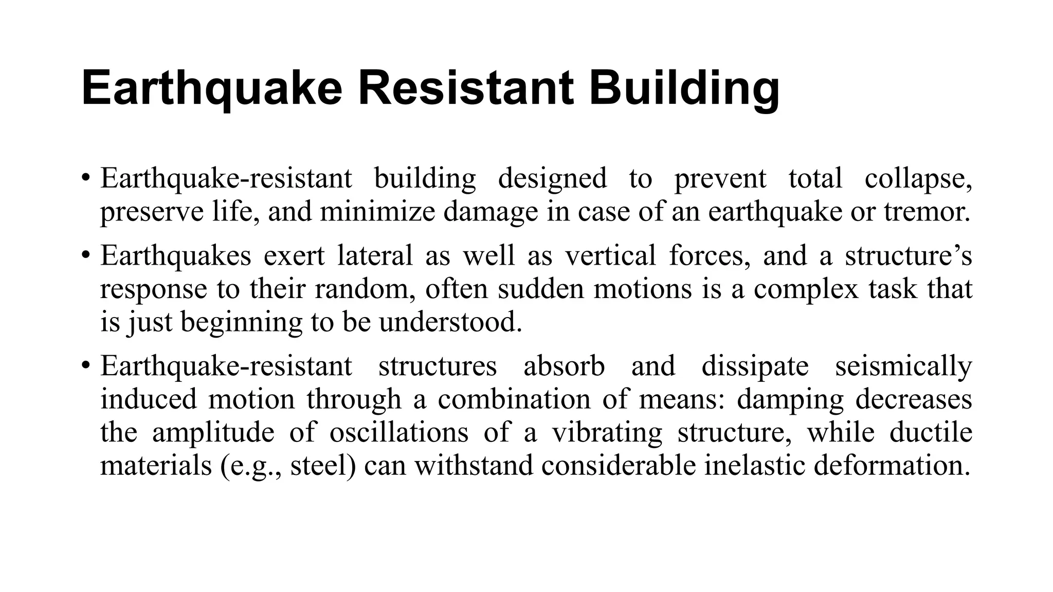 Earthquake resistant analysis and design of multistoried building | PPTX