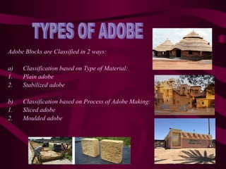 Earth quake resistant construction of adobe buildings | PPT