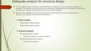 Earthquake resistant design of structures | PPT