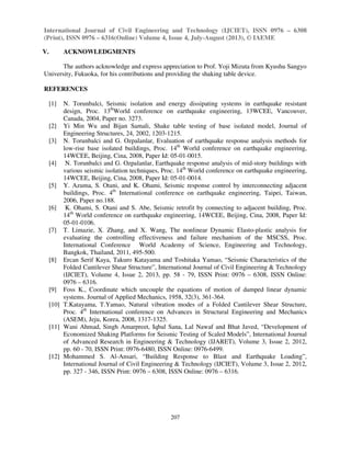 Earthquake response of modified folded cantilever shear structurewith ...