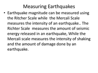 Earthquakes | PPTX