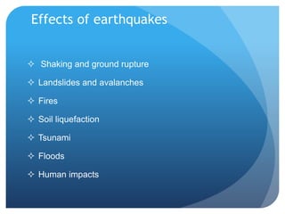 Earthquakes- environmental management studies | PPTX