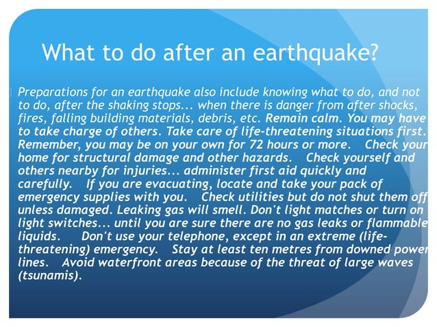 Earthquakes- environmental management studies | PPTX