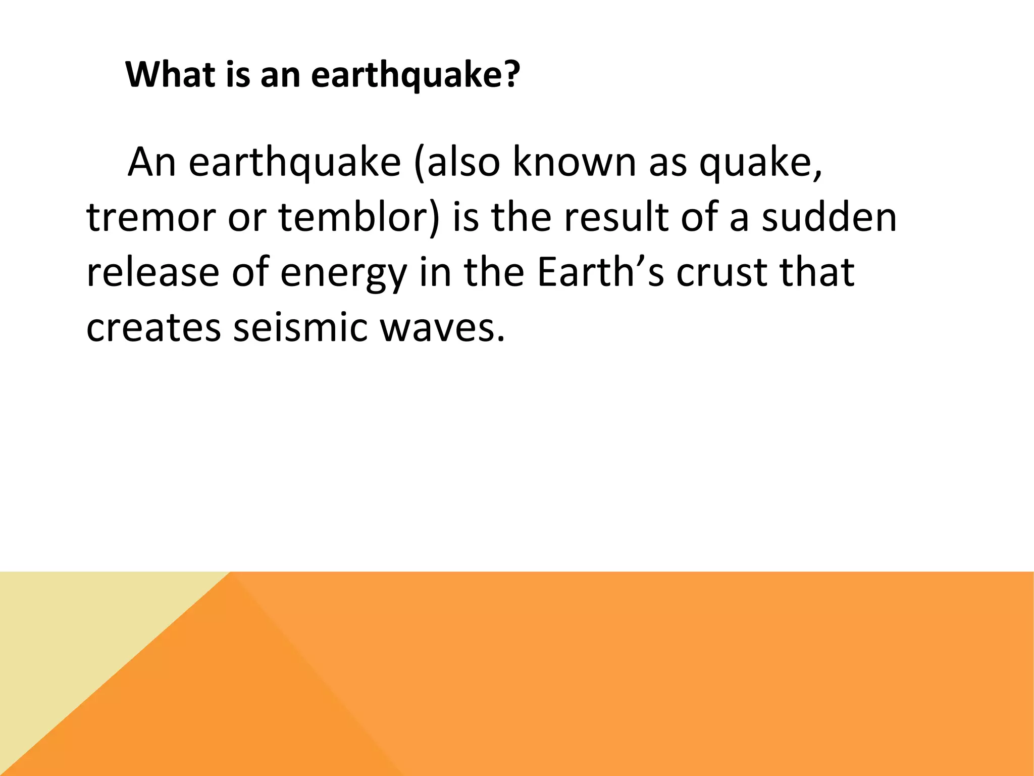 Earthquakes | PPT