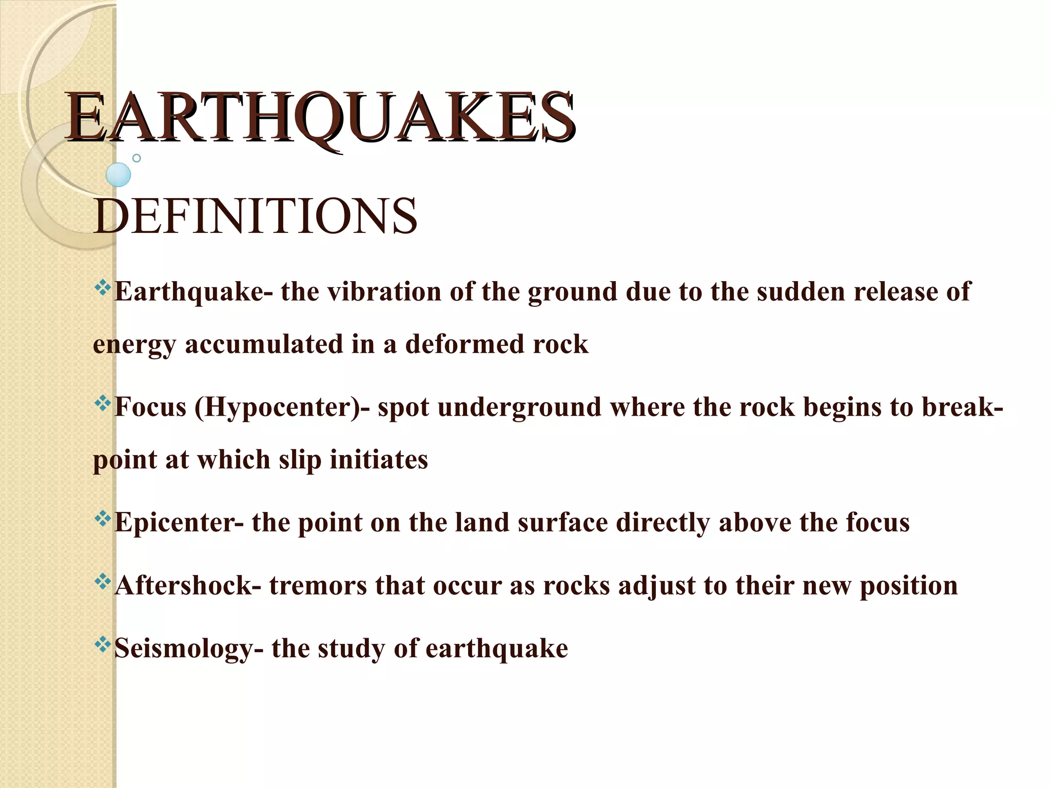 Earthquakes | PPT