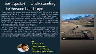 Earthquakes, Geology, Disaster management | PPT