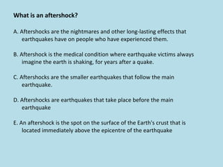 Earthquakes An interactive quiz | PPT | Geology | Science