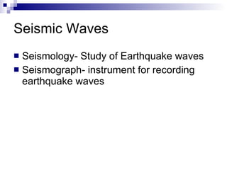 Earthquakes Lecture | PPT
