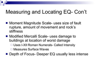 Earthquakes Lecture | PPT