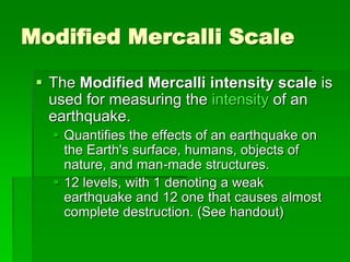 Mercalli Intensity Scale Machine