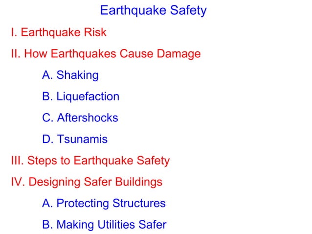 Earthquake Safety | PPT