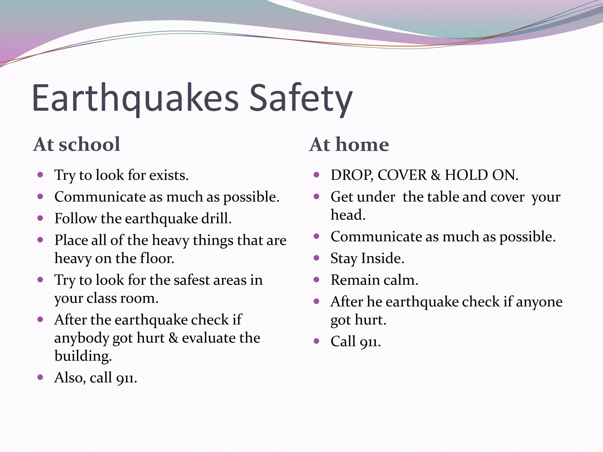 Earthquake Safety | PPTX