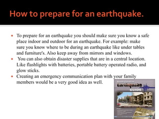 Earthquake Safety Power Point | PPTX
