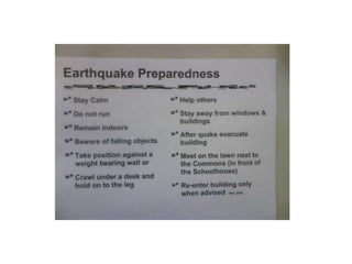 Earthquake safety tips | PPTX | Education