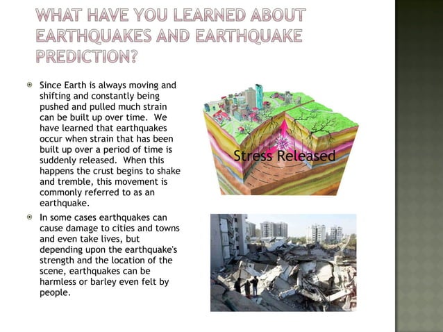 Earthquakes and earthquake predication | PPT | Geography | Science