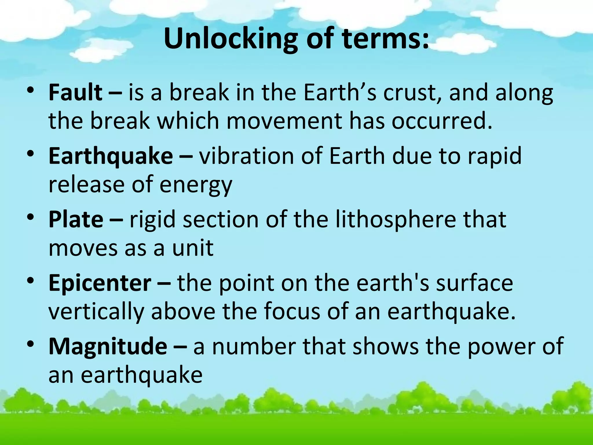 Earthquakes and faults (Grade 8 Lesson) | PPT