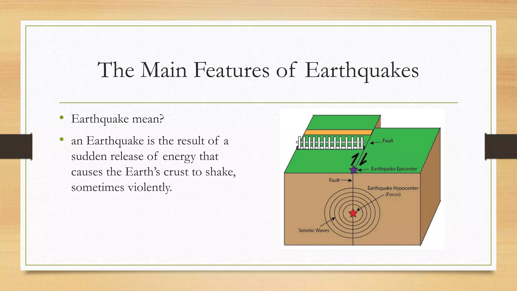 Earthquakes and volcanoes | PPTX