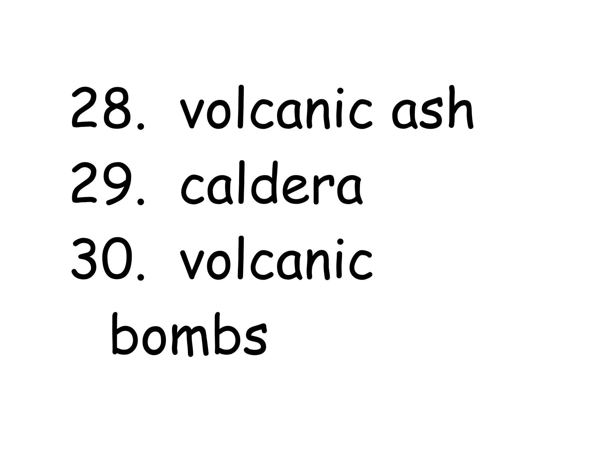 Earthquakes and volcanoes vocabulary | DOC