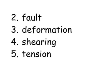 Earthquakes and volcanoes vocabulary | DOC