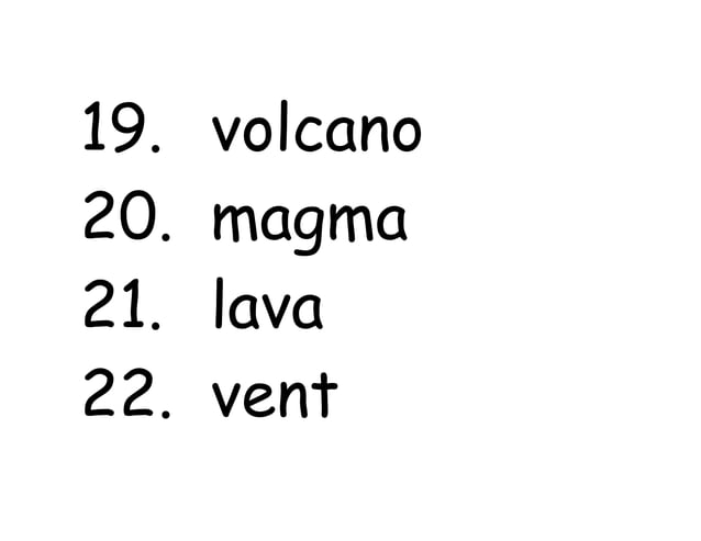 Earthquakes and volcanoes vocabulary | DOC