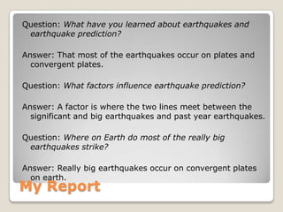 Earthquakes around the world | PPTX