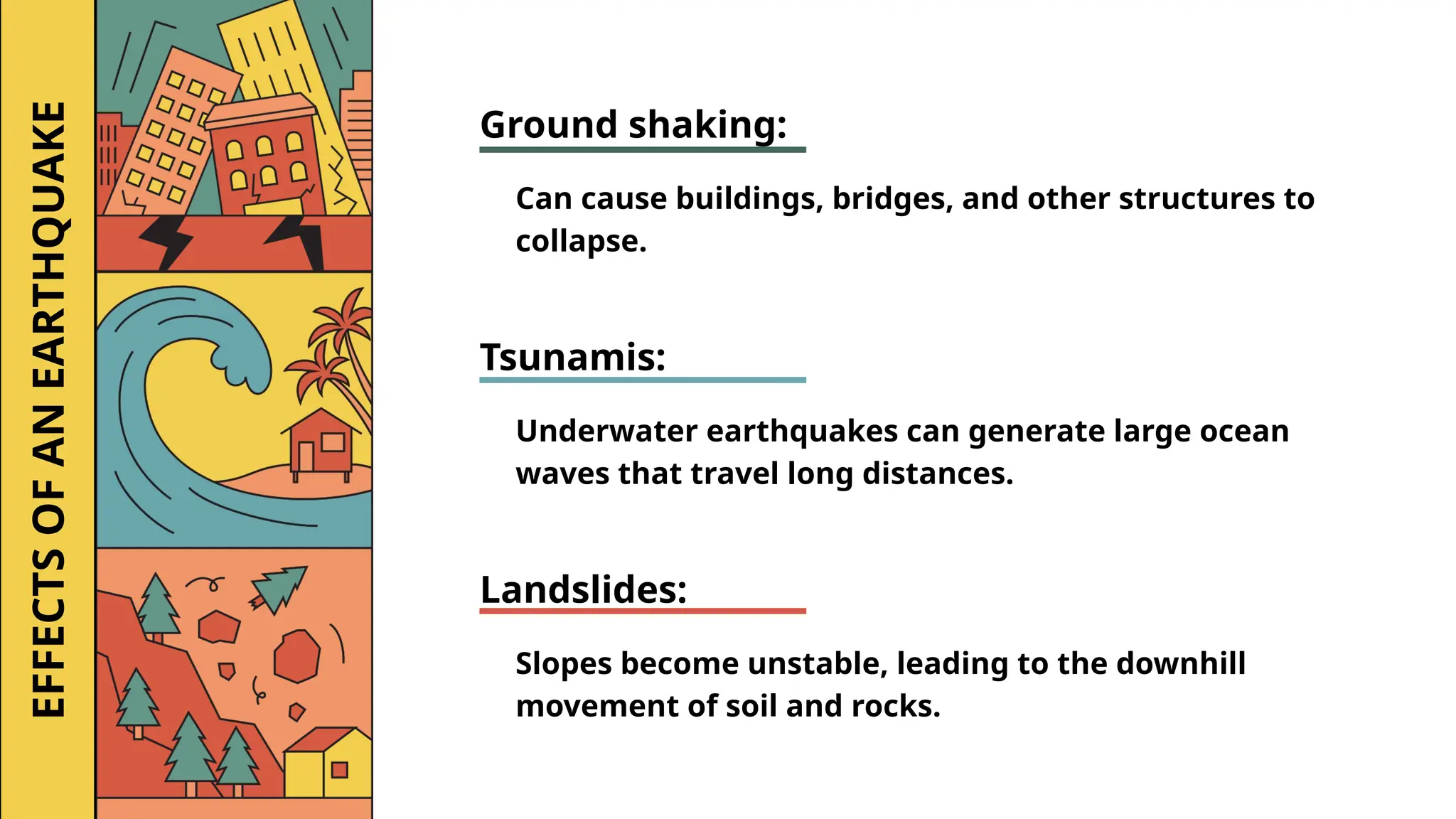 Earthquake Science Earth Science Education Presentation Warm Icon Style ...