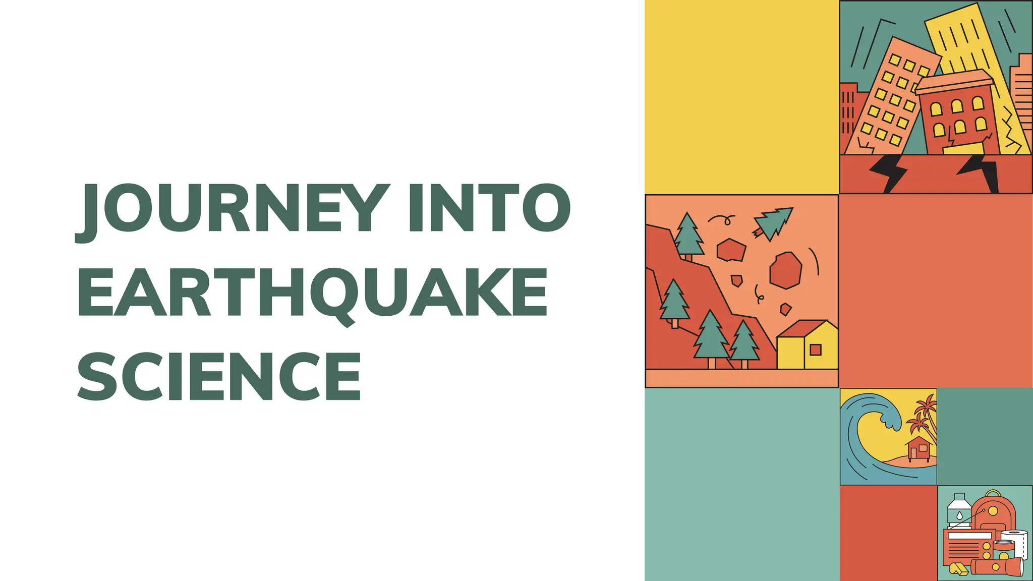 Earthquake Science Earth Science Education Presentation Warm Icon Style ...